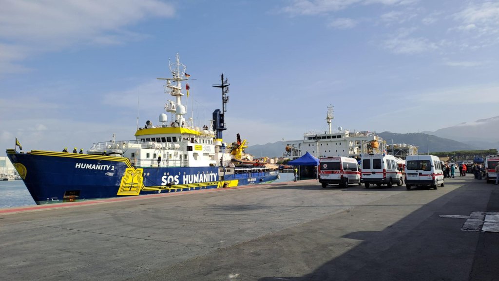 Rescue ship Humanity 1 arrives in Tuscany port with 70 migrants ...