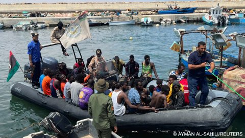 Libyan coast guard intercepts and takes migrants back to Libya ...